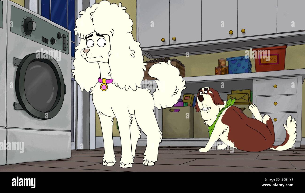 HOUSEBROKEN, from left: Honey (voice: Lisa Kudrow), Chief (voice: Nat ...