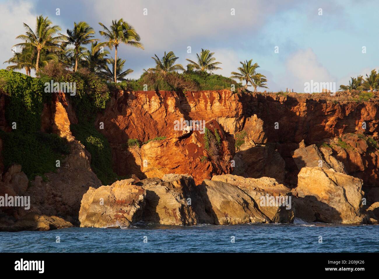 Eroded coast seen from Maha'ulepu Heritage Trail, a natural area on ...