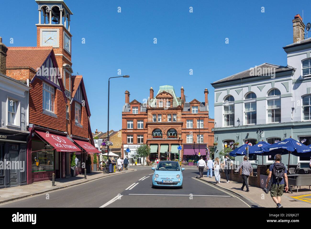 Wimbledon Village, High street, Wimbledon, London Borough of Merton ...