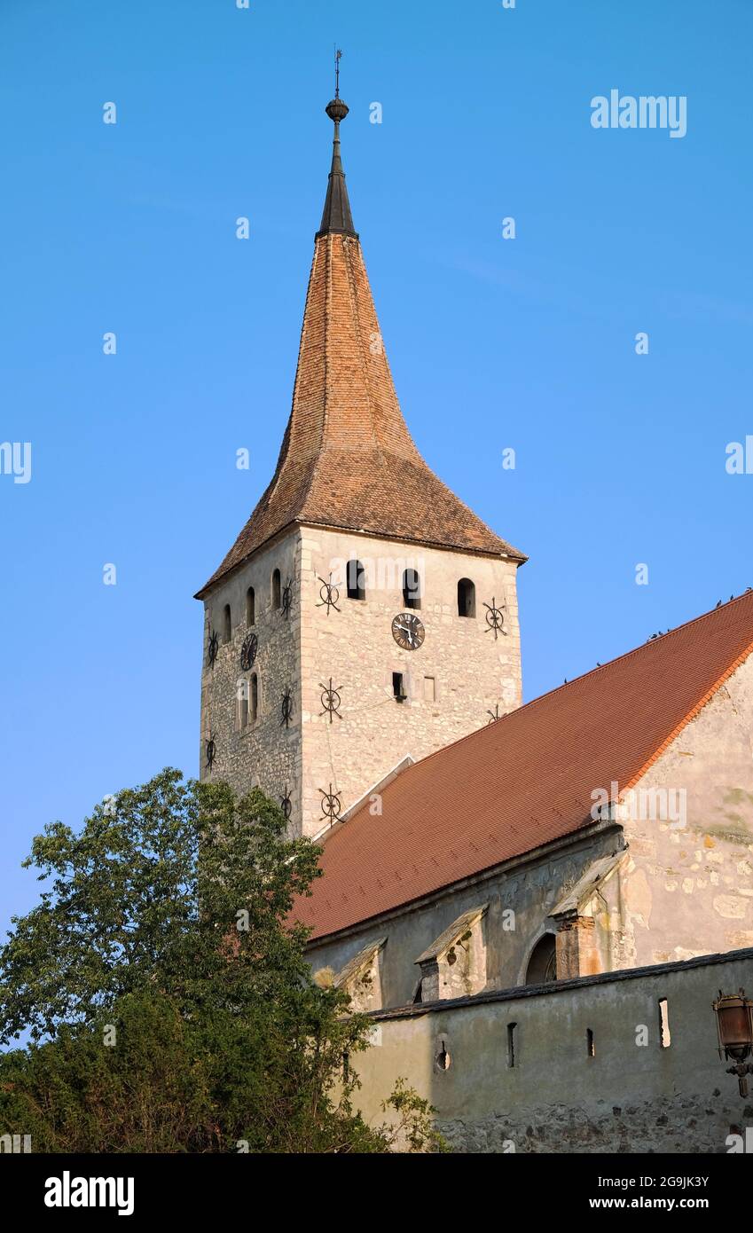 Aiud Citadel Bell Tower of Reformed Church, Romania Stock Photo - Alamy