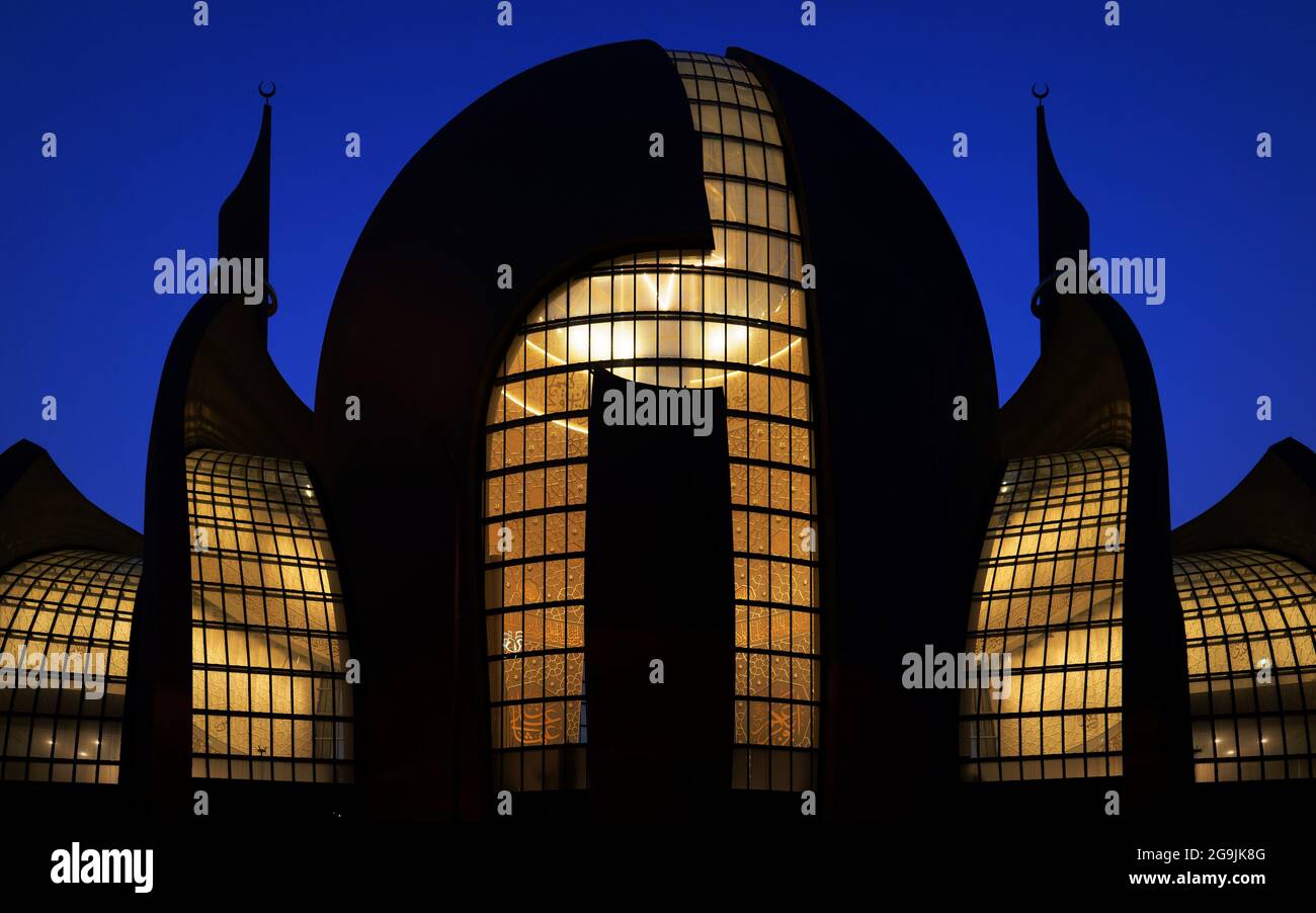 Cologne, Germany - July 22, 2021: Central Mosque in Cologne Ehrenfeld ...