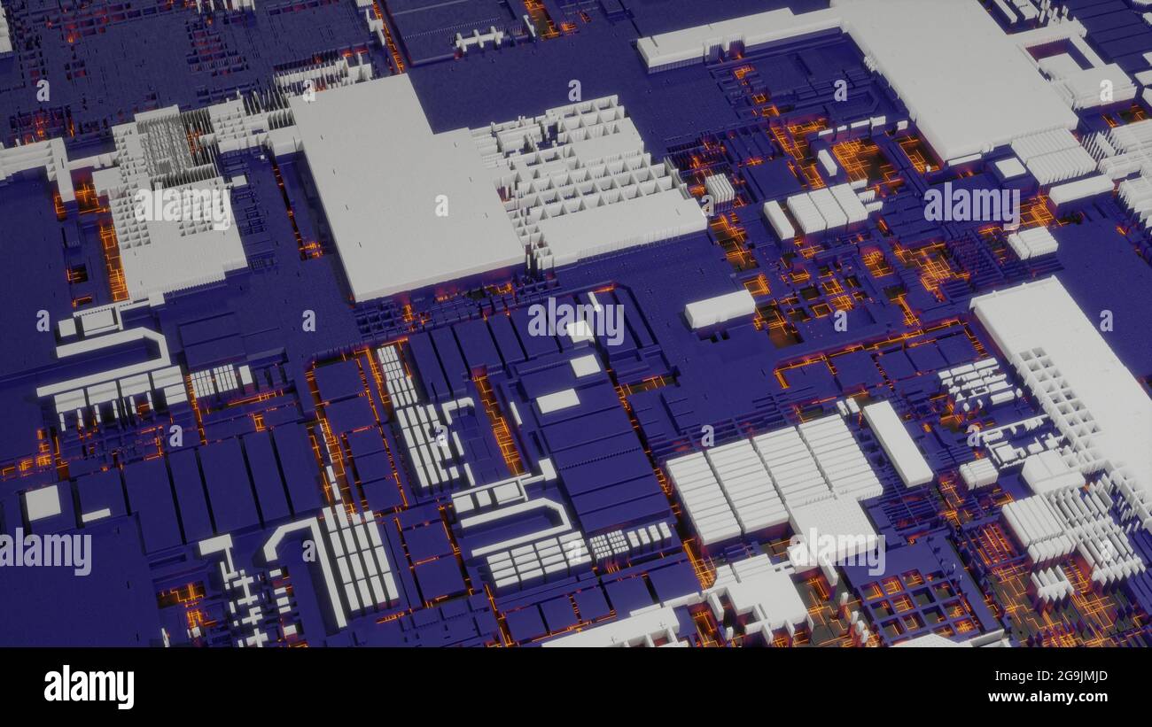 Purple circuit space of a computer board background Stock Photo - Alamy