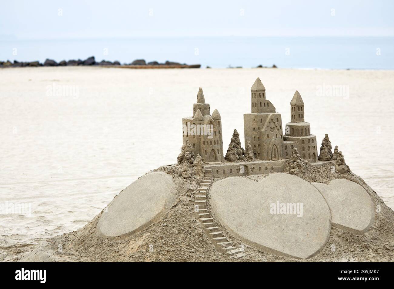 Sand Castle on the Beach Stock Photo - Alamy