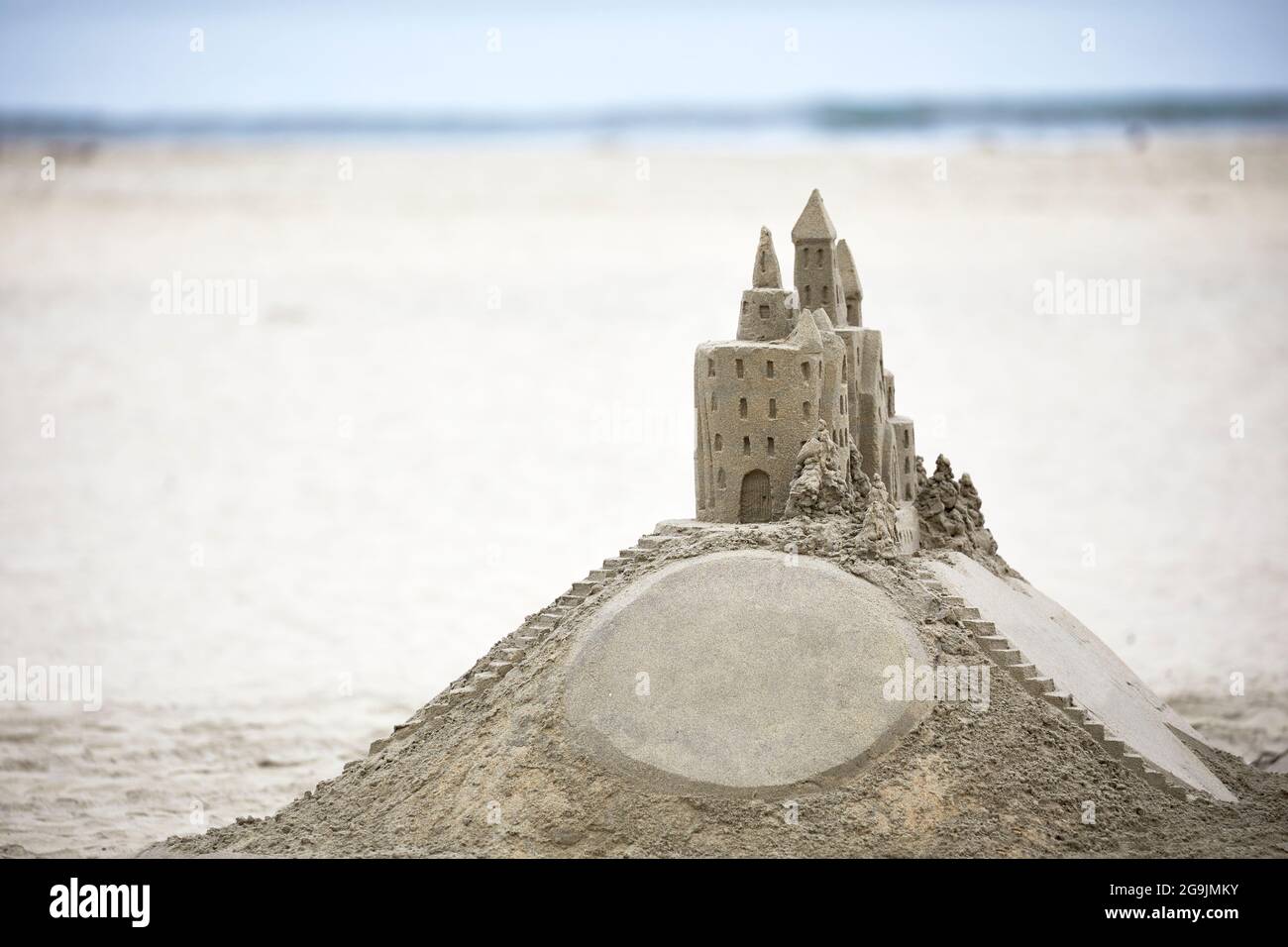 Sand Castle on the Beach Stock Photo - Alamy