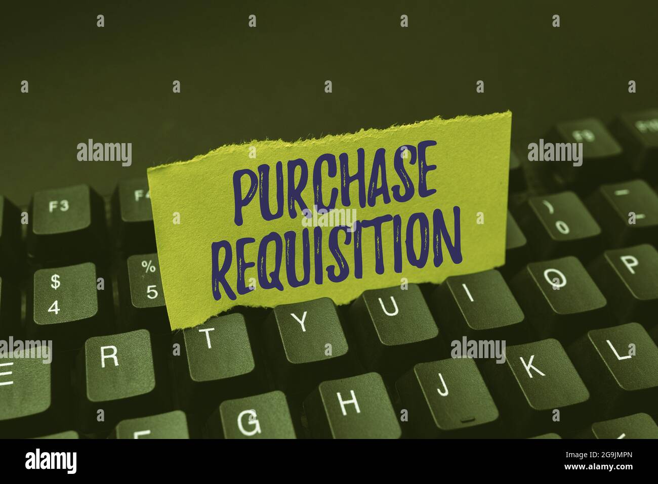 Hand writing sign Purchase Requisition. Conceptual photo document used ...
