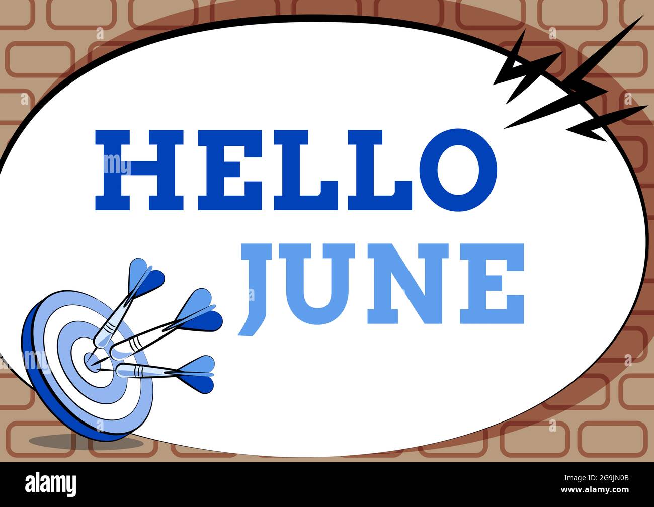 Conceptual display Hello June. Internet Concept a new month to plan ...