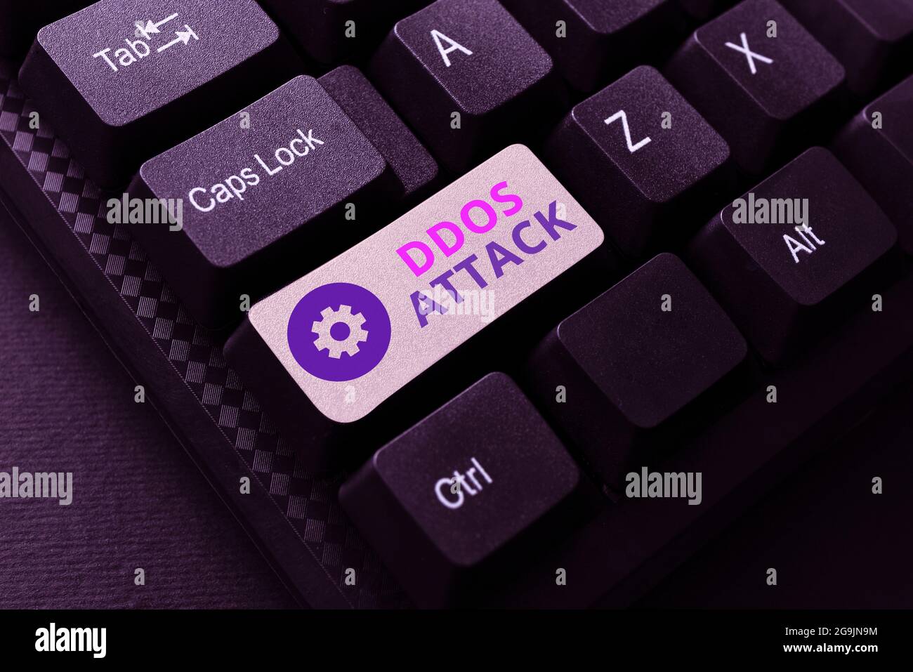 Conceptual display Ddos Attack. Business overview disturbed access to ...