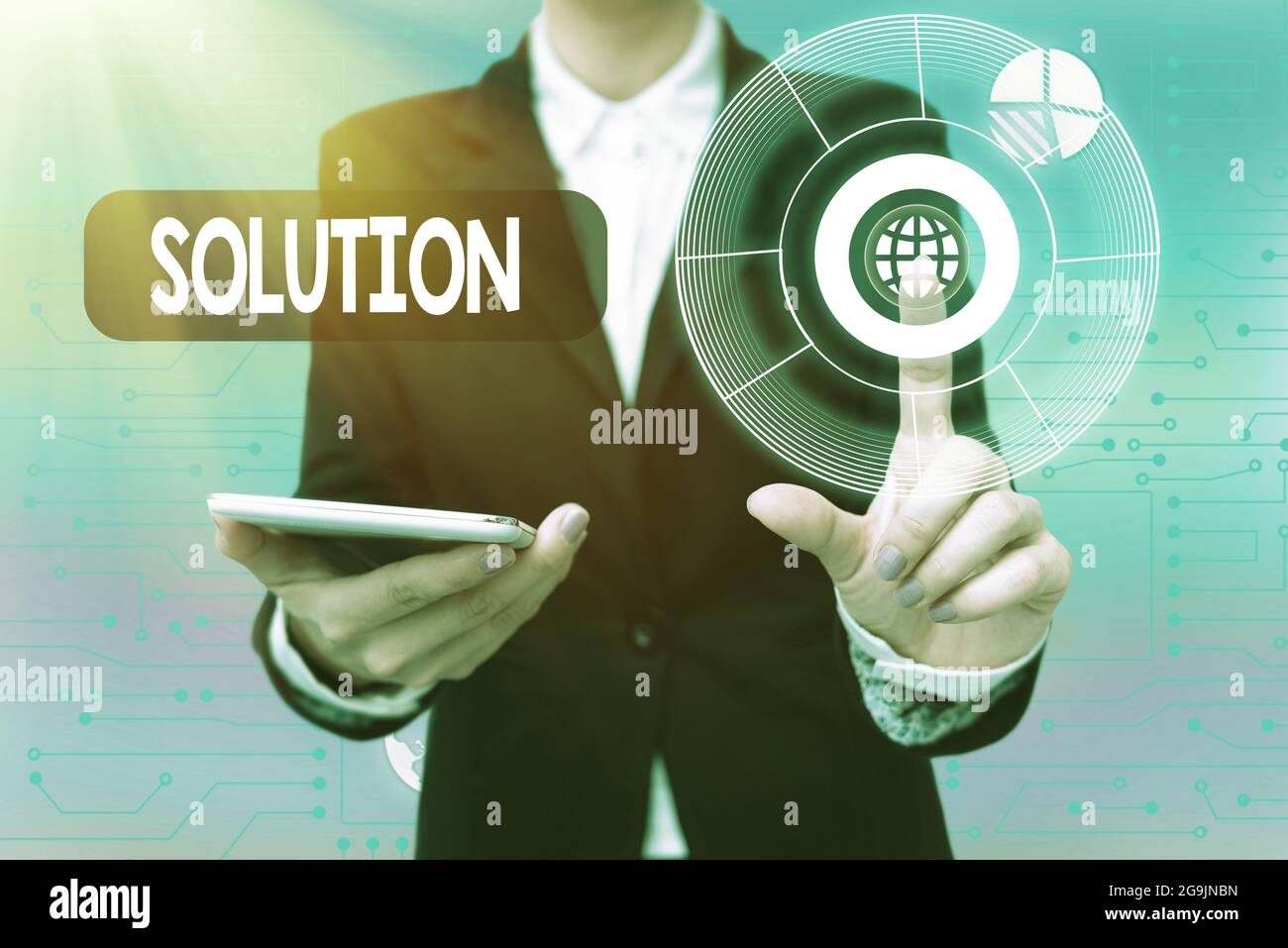 Hand writing sign Solution. Business overview the ways to solve a ...