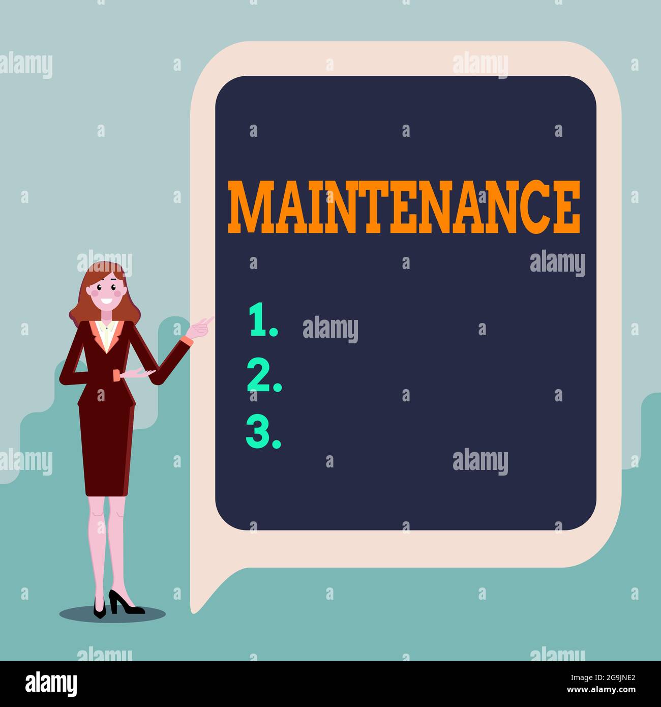 Conceptual caption Maintenance. Business showcase method of preserving ...