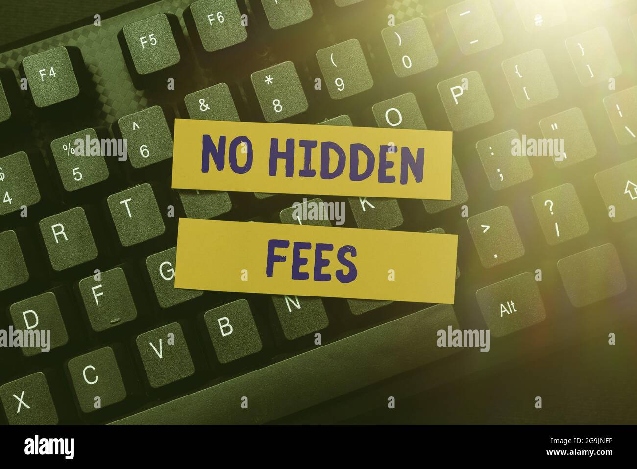 Conceptual caption No Hidden Fees. Business approach without or zero ...