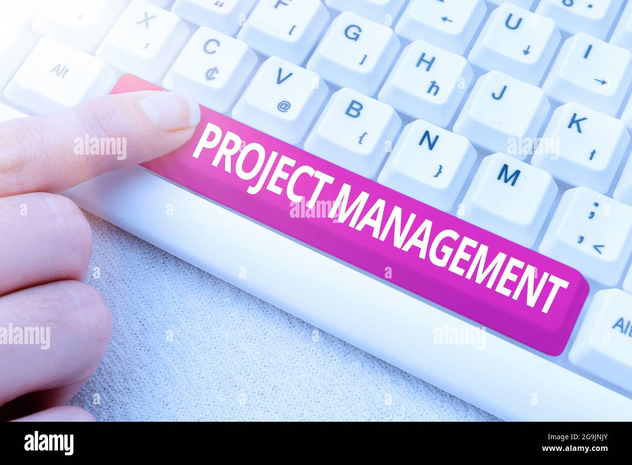 Hand writing sign Project Management. Conceptual photo method of ...