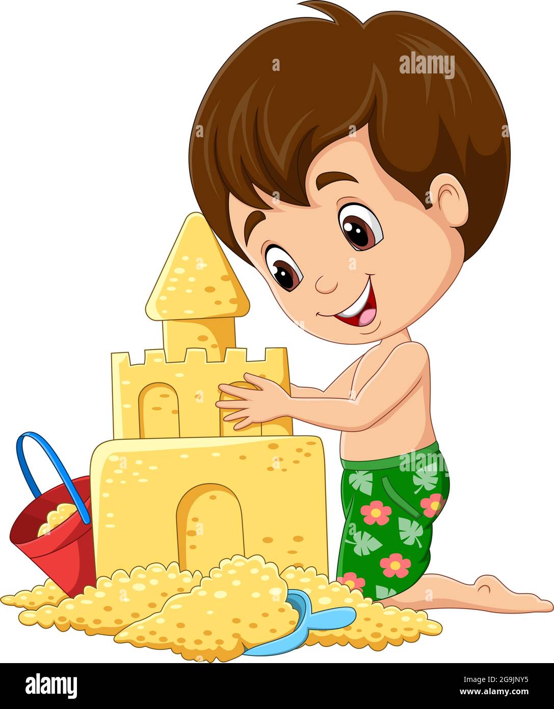 Building A Sand Castle Clip Art