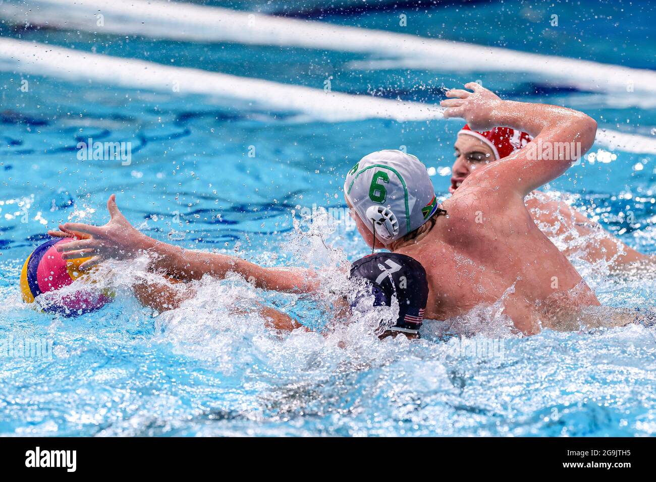 TOKYO, JAPAN - JULY 27: Ben Hallock of United States, Ross Stone of ...