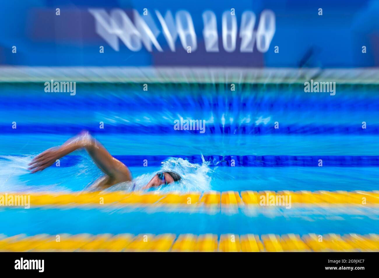 TOKYO, JAPAN - JULY 26: Eve Thomas of New Zealand competing in the ...