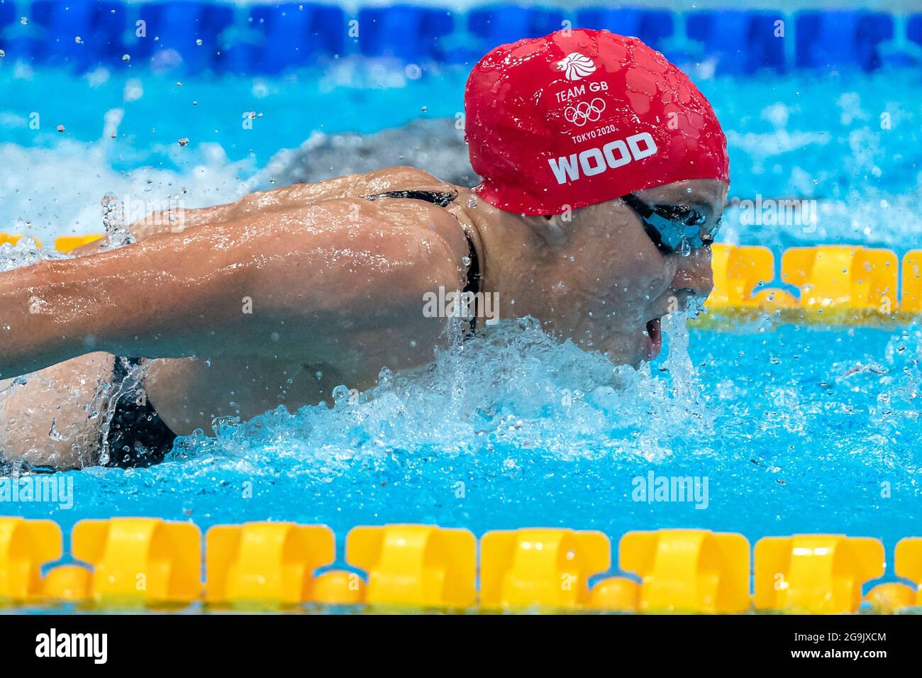 TOKYO, JAPAN - JULY 26: Abbie Wood of Great Britain competing in the ...