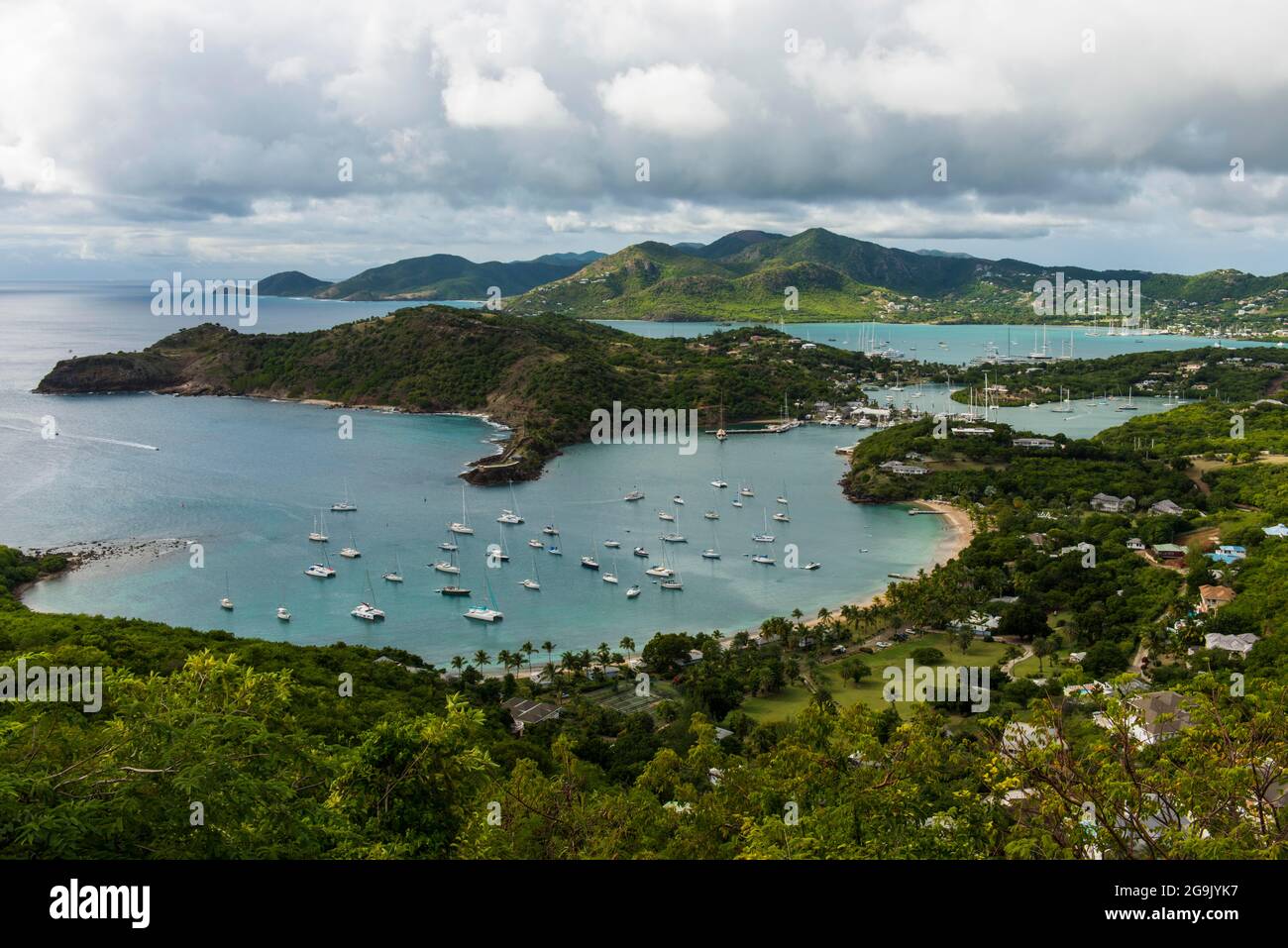 Outlook of the English Harbour, Antigua, Carribean Stock Photo - Alamy