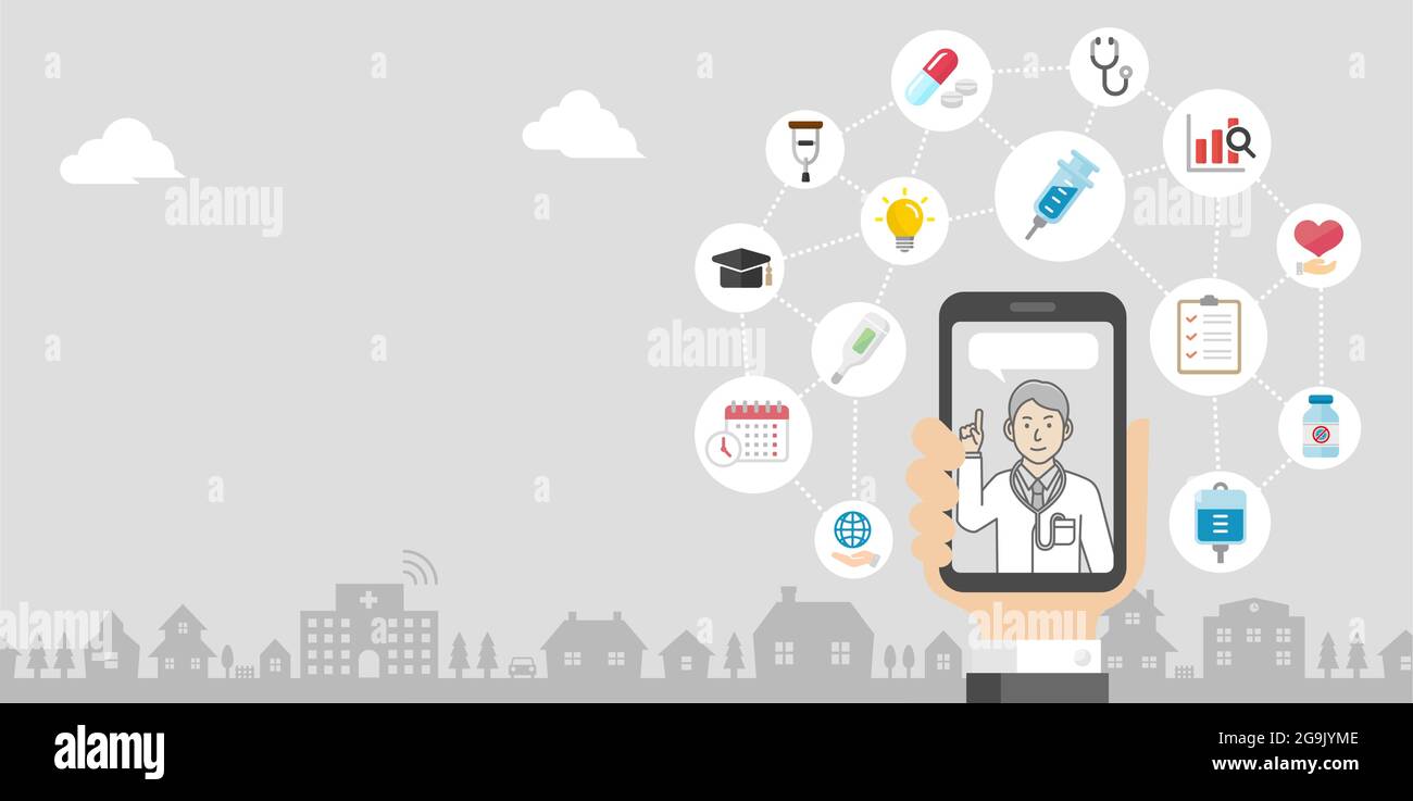 Telemedicine illustration hi-res stock photography and images - Alamy