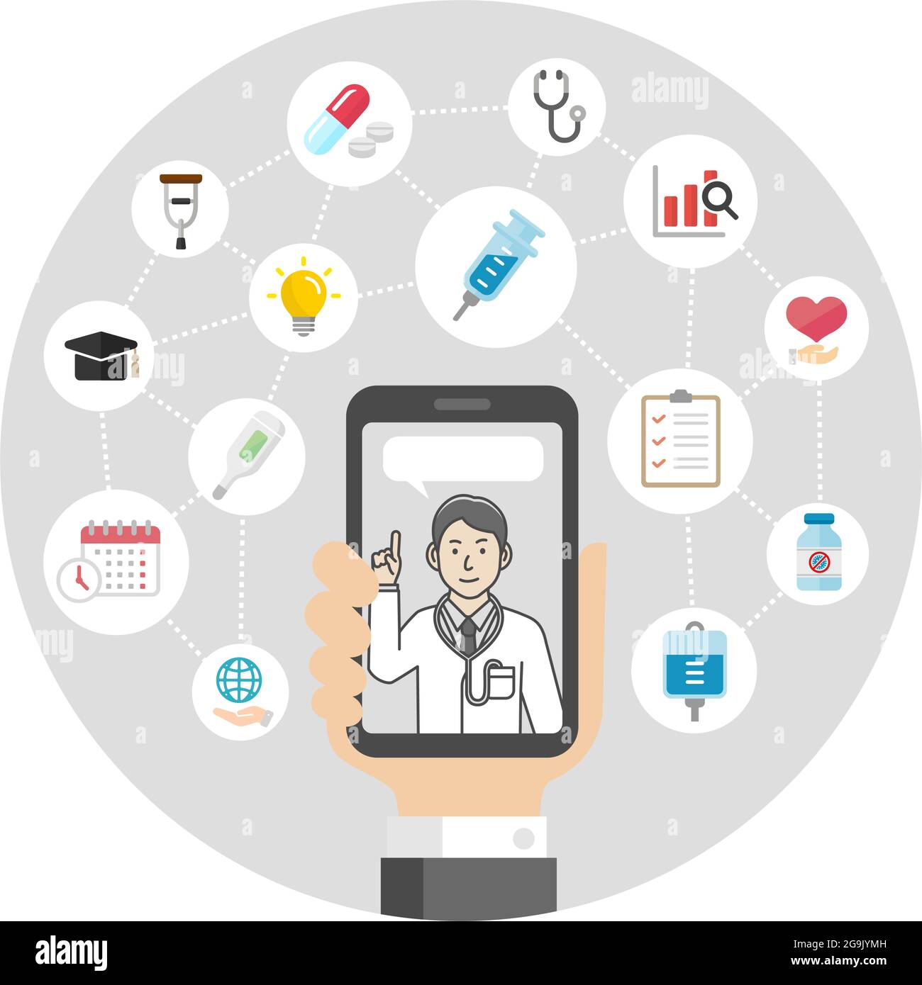 Telemedicine illustration hi-res stock photography and images - Alamy