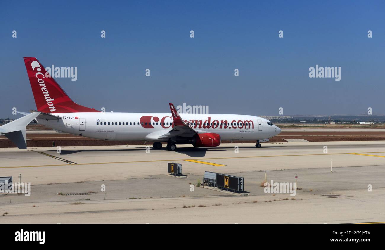 Corendon airlines airplane on the tarmac in Stock Photo - Alamy