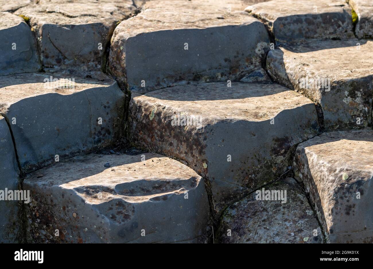 Glacier-carved basalt columns, Kirkjugolf or church pavement ...