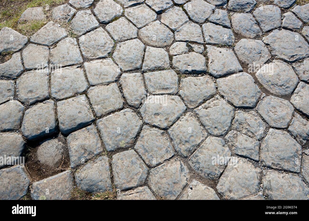 Glacier-carved basalt columns, Kirkjugolf or church pavement ...