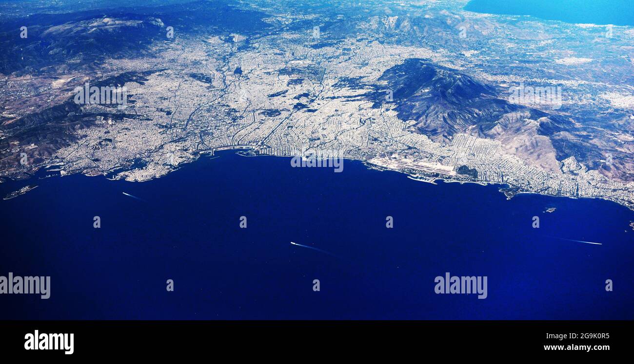 Aerial view of the Athens metropolis in Greece Stock Photo - Alamy