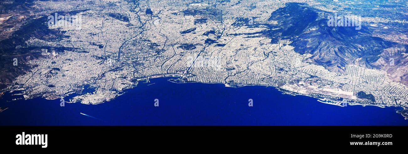 Aerial view of the Athens metropolis in Greece Stock Photo - Alamy