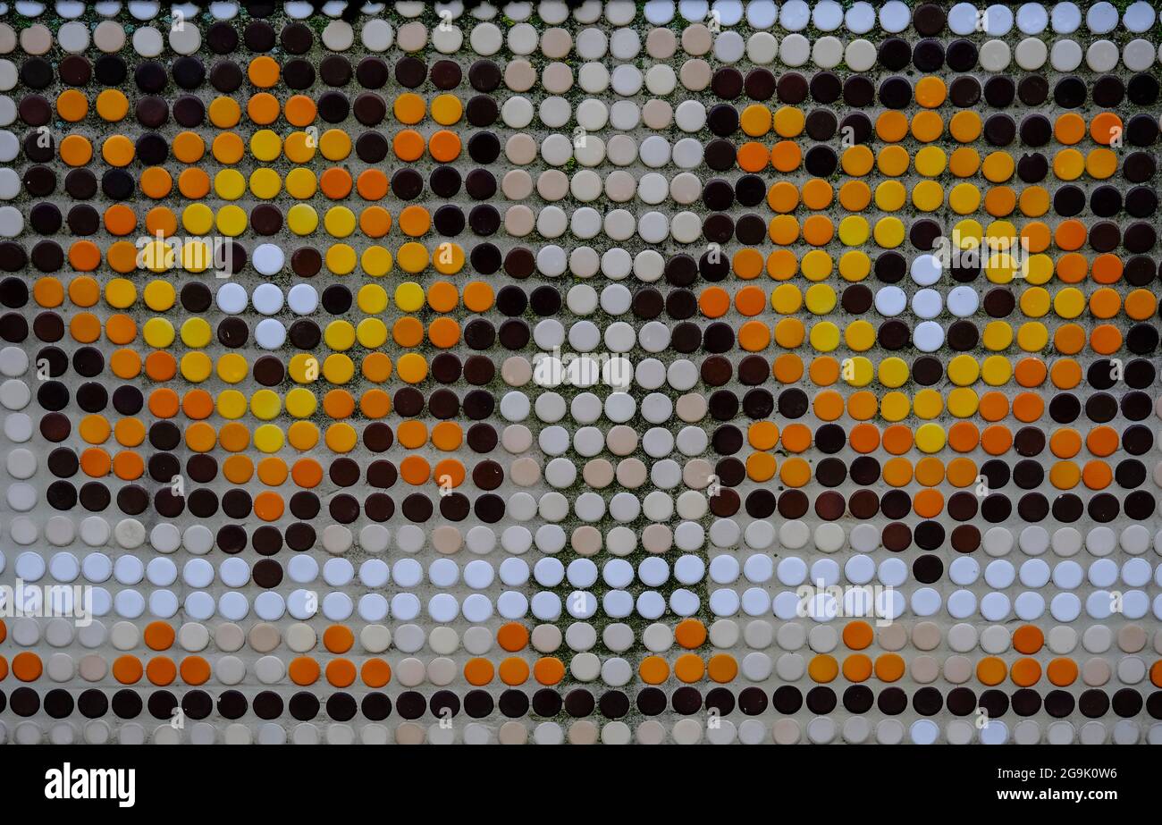 Colourful tile mosaic on a wall, Austria Stock Photo - Alamy