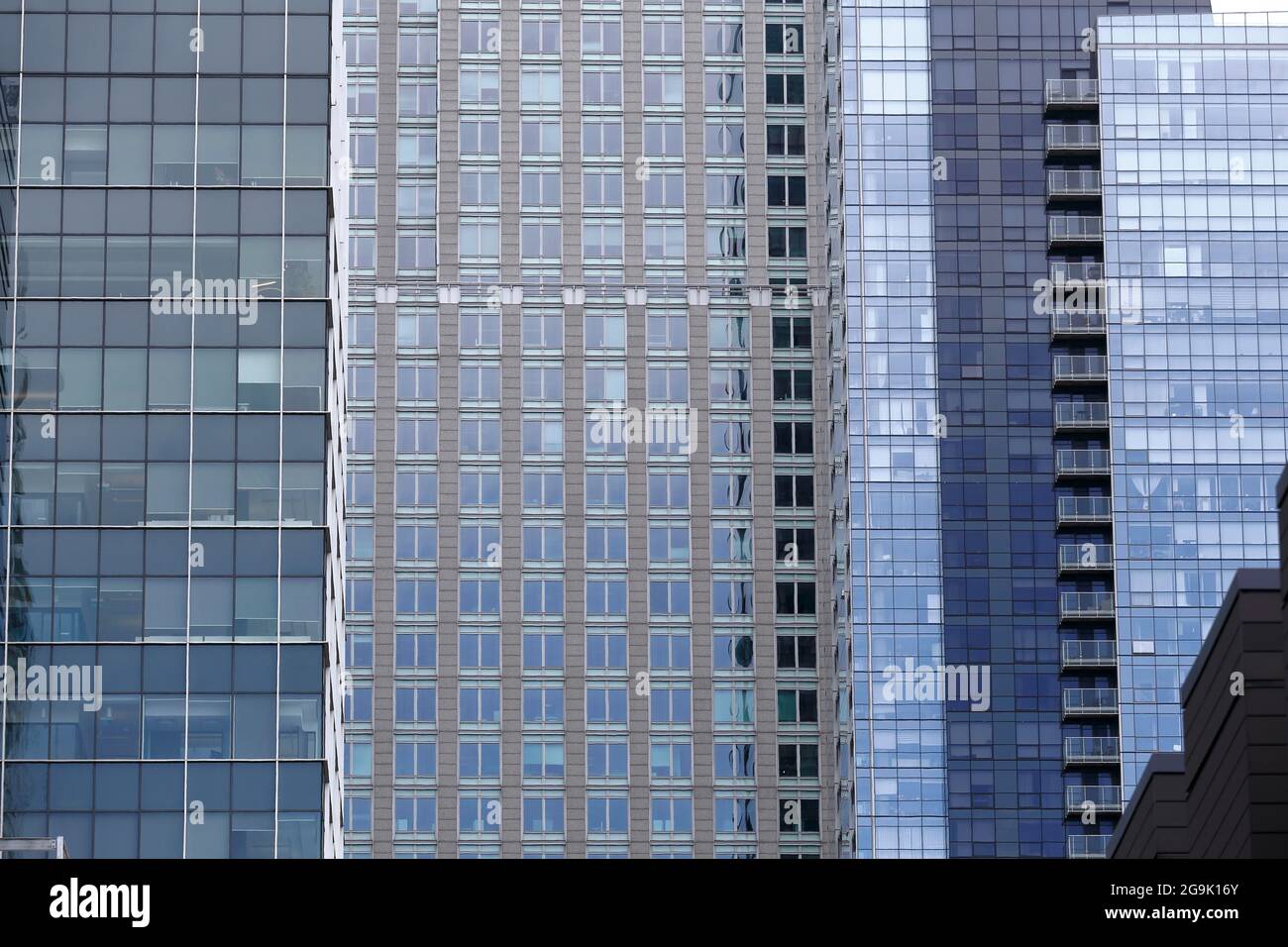 Mixed modern high-rise buildings, Montreal, Province of Quebec, Canada ...