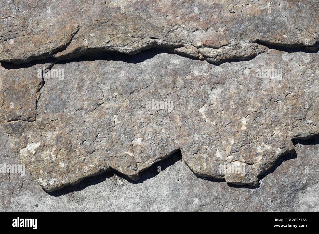 Stone pattern in a dry riverbed, Saint Lawrence River, Province of ...