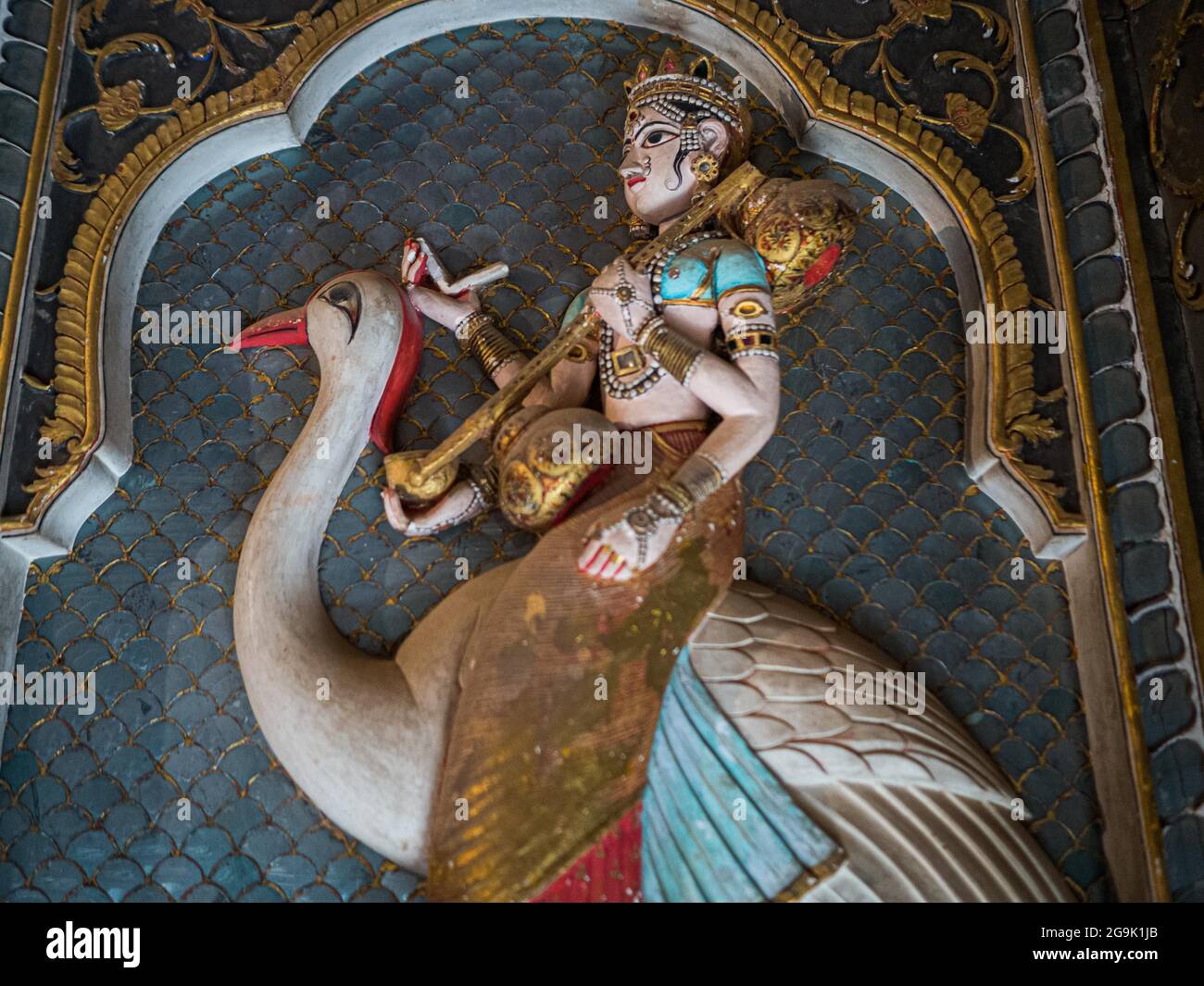 Depiction of a Hindu deity, Junaghar Fort, Bikaner, Rajasthan, India ...