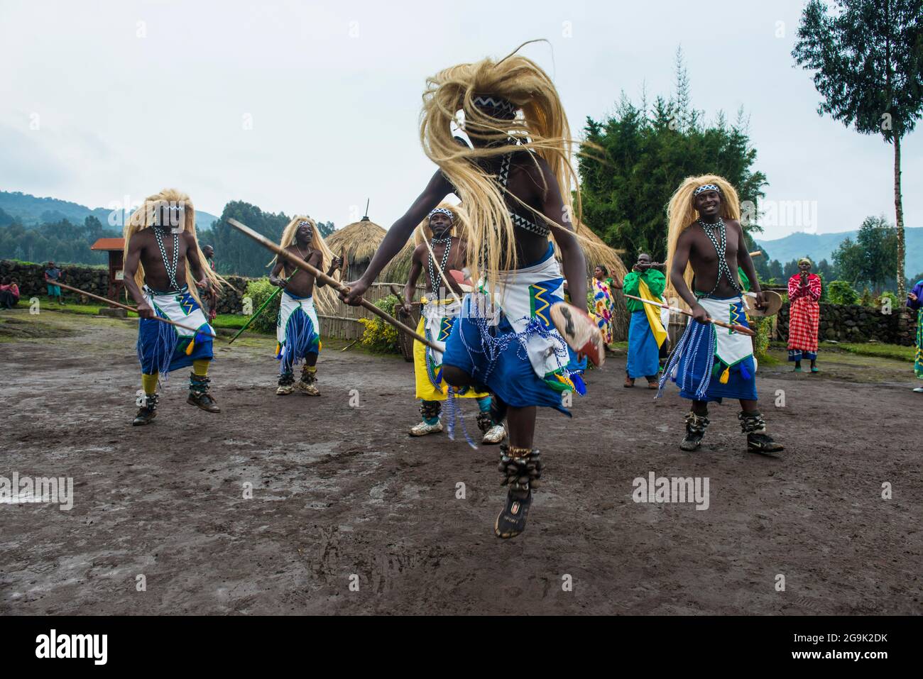 Ceremony of former poachers, in the Virunga National Park, Rwanda ...