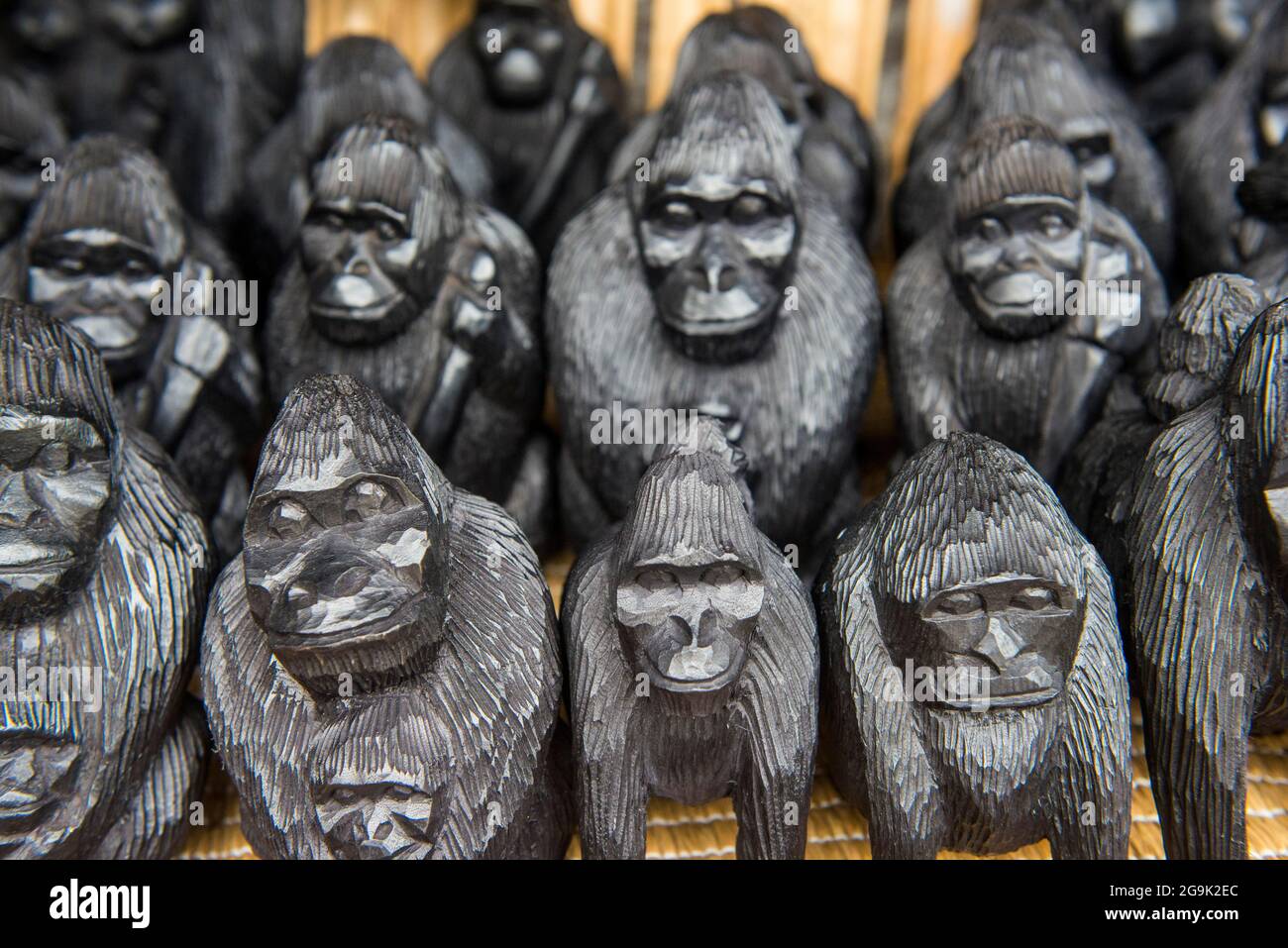 Gorillas as souvenir for sale in the Virunga National Park, Rwanda ...