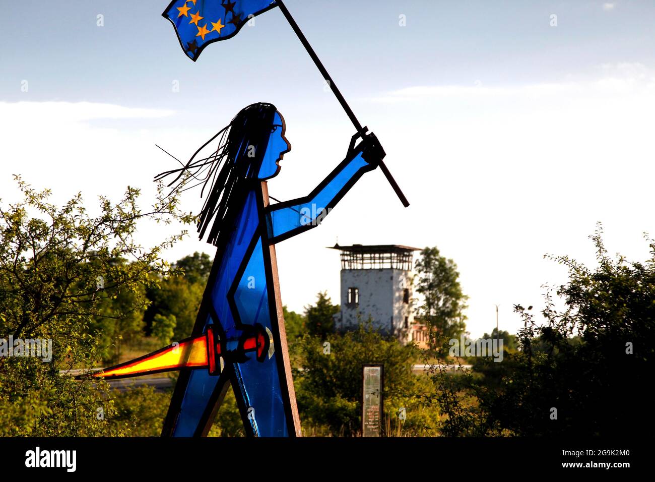 German Unity Sculpture Park at the former Henneberg-Eussenhausen border ...