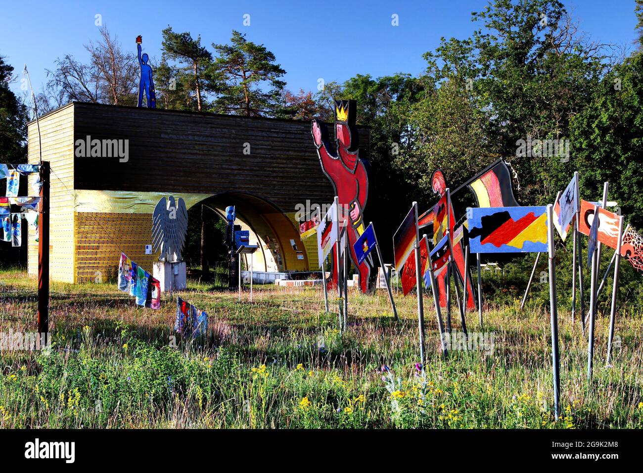 German Unity Sculpture Park at the former Henneberg-Eussenhausen border ...