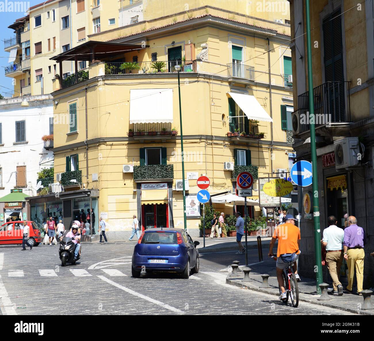 Dolce caffe on piazza Degli Artisti in Naples, Italy Stock Photo - Alamy