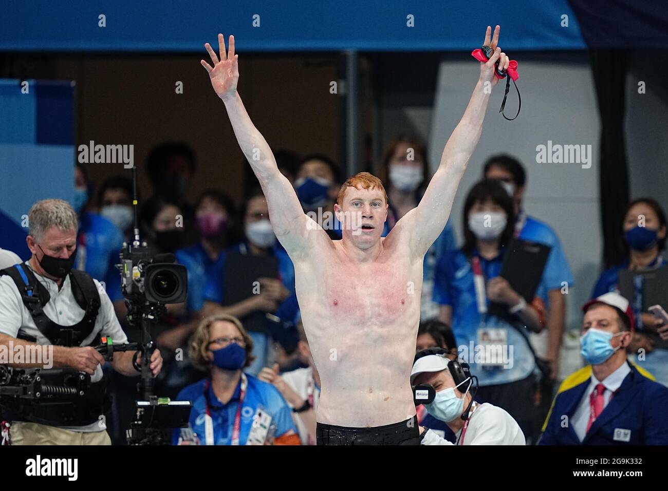 Tokio, Japan. 27th July, 2021. Swimming: Olympics, men, 200 m freestyle ...