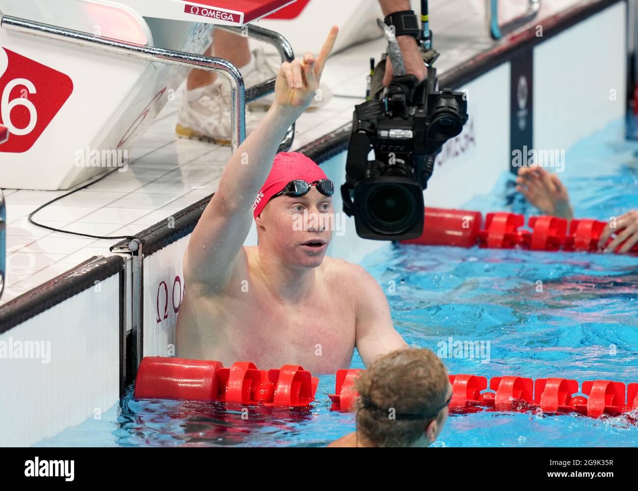 Great Britain's Tom Dean celebrates winning the Men's 200m Freestyle at ...