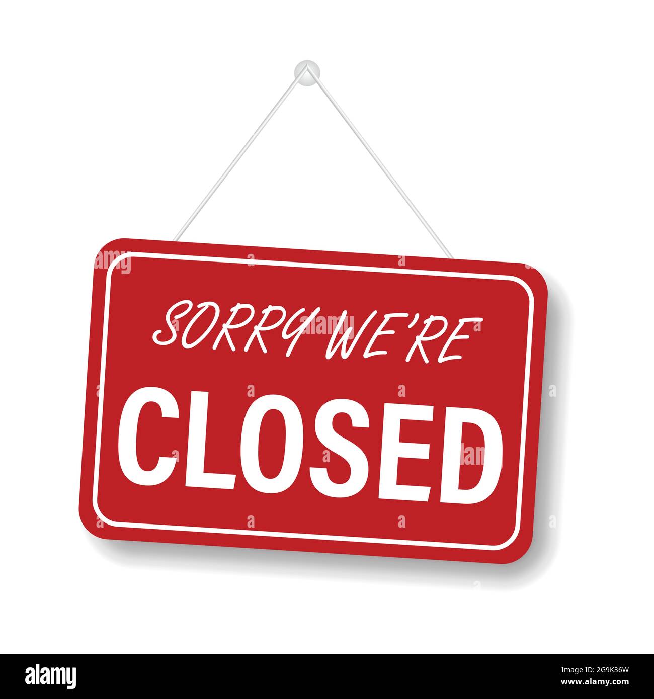 Sorry we are closed sign vector for graphic design, logo, web site ...