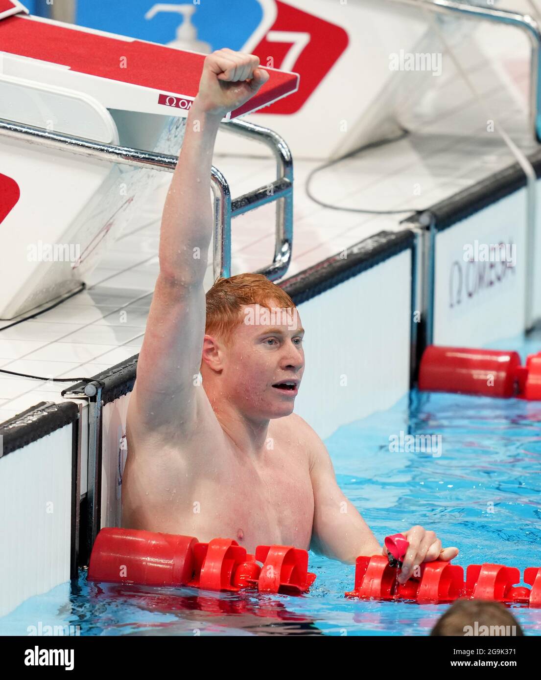 Great Britain's Tom Dean celebrates winning the Men's 200m Freestyle at ...