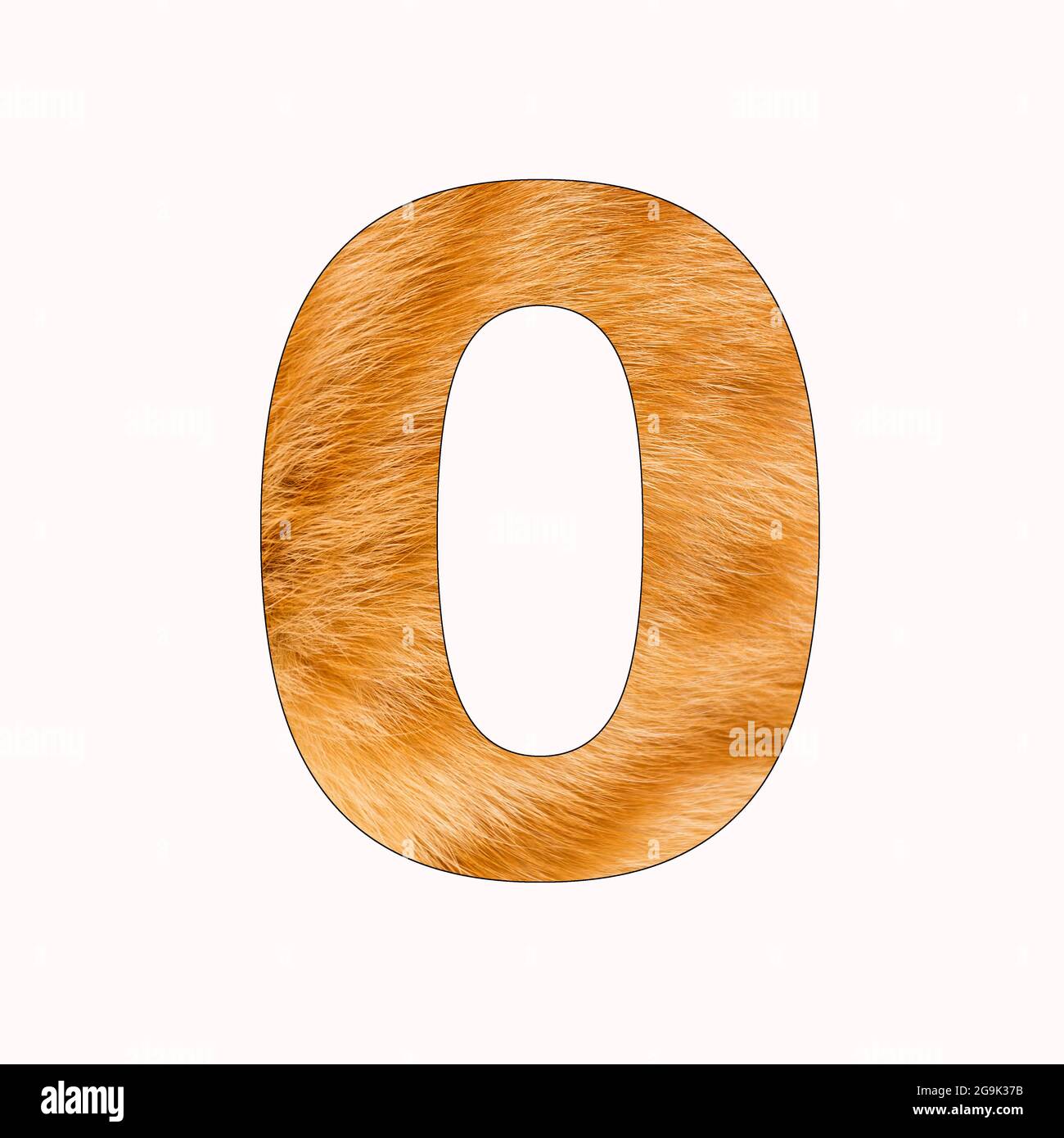 Number 0 (zero) - Yellow cat fur background Stock Photo - Alamy