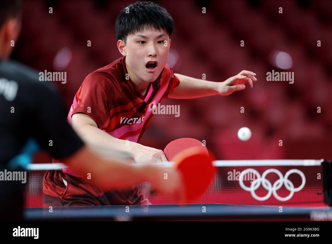 Tokyo, Japan. 26th July, 2021. Tomokazu Harimoto (JPN) Table Tennis ...