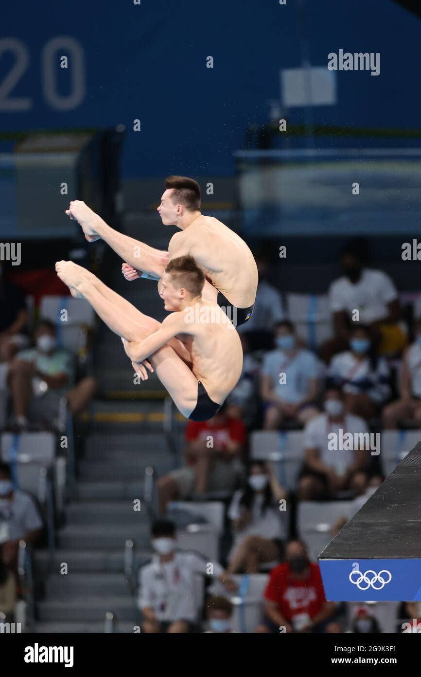 SERBIN Oleh, SEREDA Oleksii (UKR), July 26, 2021. Diving - Men's ...