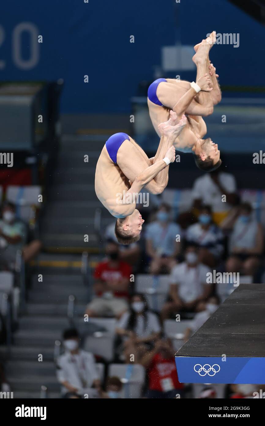 BONDAR Aleksandr, MINIBAEV Viktor (ROC), July 26, 2021. Diving - Men's ...