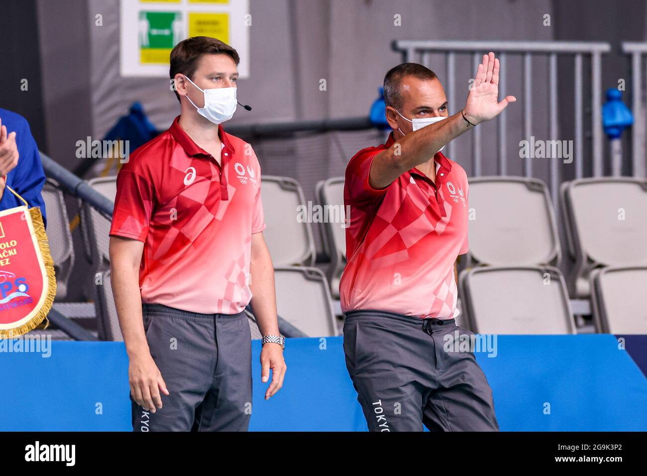 TOKYO, JAPAN - JULY 27: referee Georgios Stavridis (GRE), referee ...