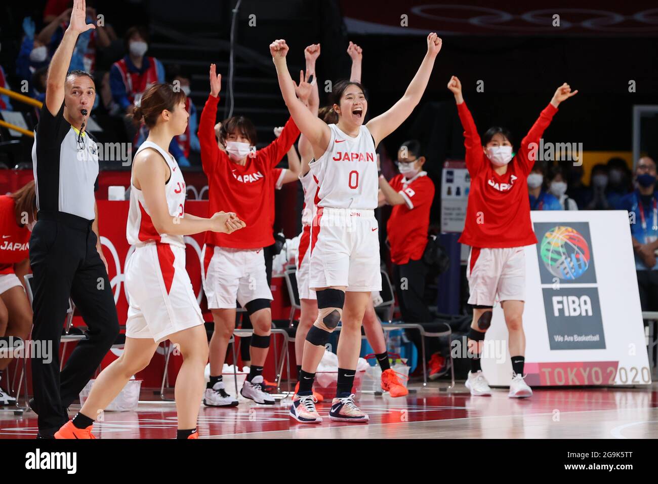 Saitama, Japan. 27th July, 2021. Japan women's team group (JPN ...