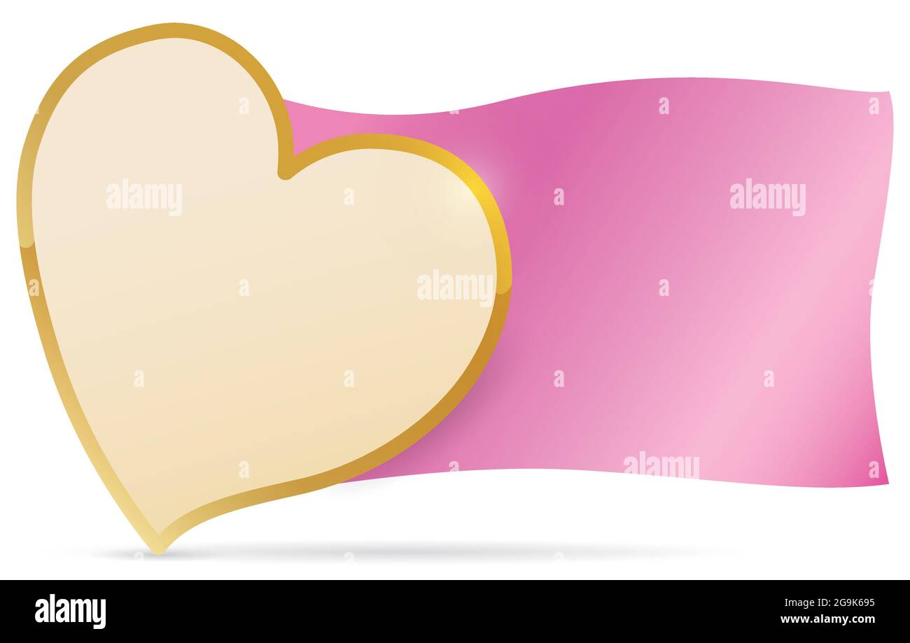 Blank golden white heart Stock Vector Images - Alamy