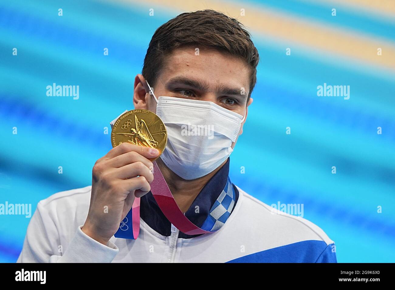 Tokio, Japan. 27th July, 2021. Swimming: Olympics, men, 100m backstroke ...
