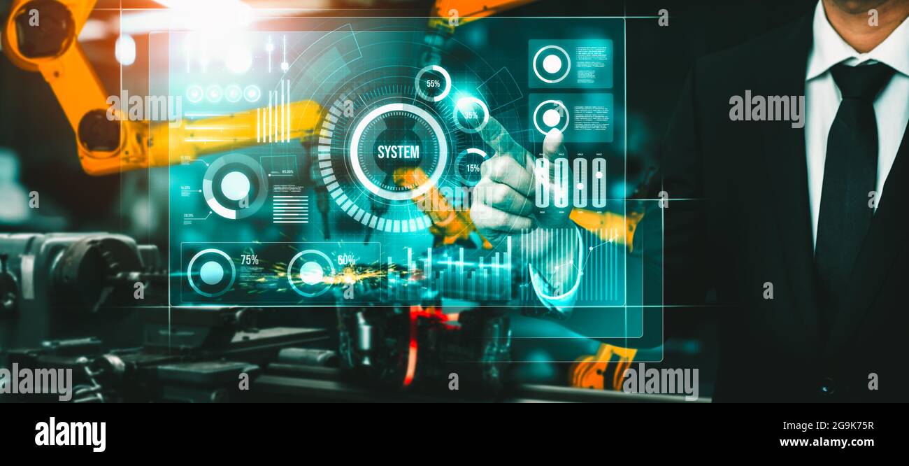Advanced Robot Arm System For Digital Industry And Factory Robotic Technology Automation