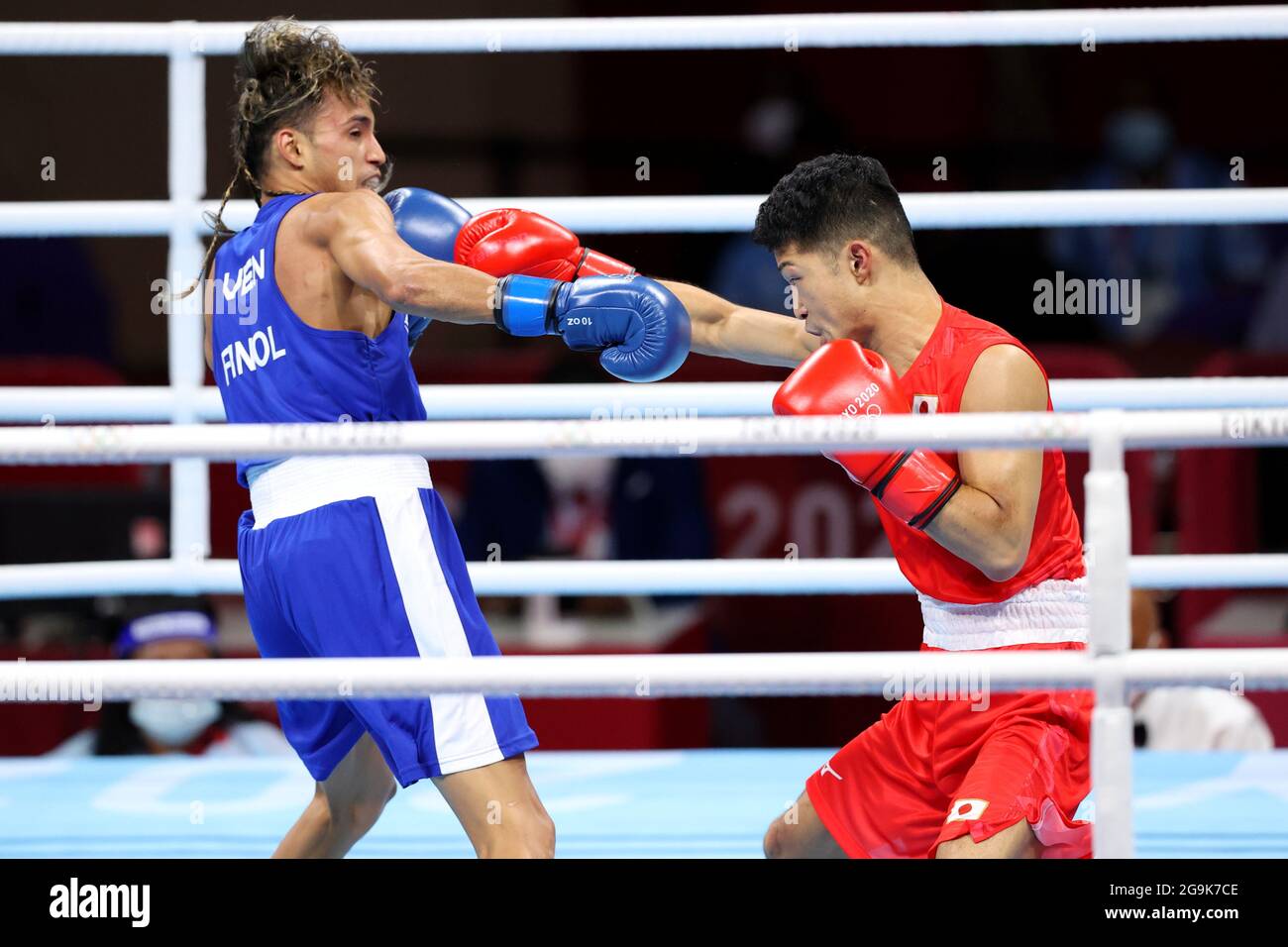 Tokyo, Japan. 26th July, 2021. Ryomei Tanaka (JPN) Boxing : Men's Fly ...